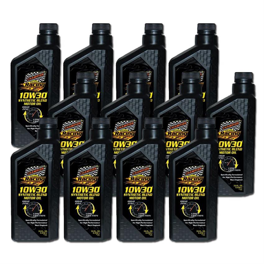 Champion Racing 4104H Synthetic Engine Oil, 10W30, 12 Quarts