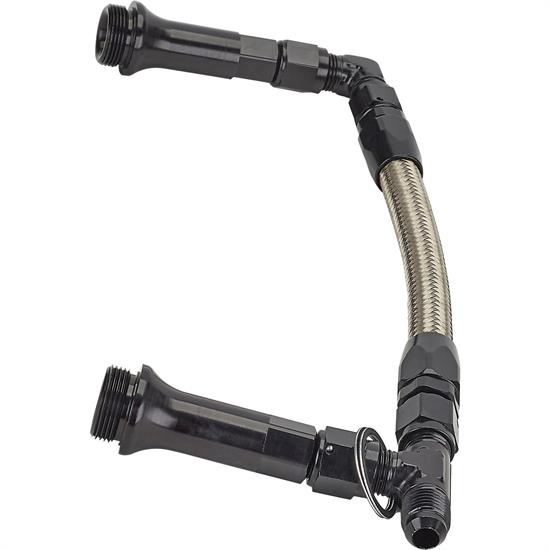 Braided Hose Fuel Log for 4150 Holley Style Carbs, AN -6