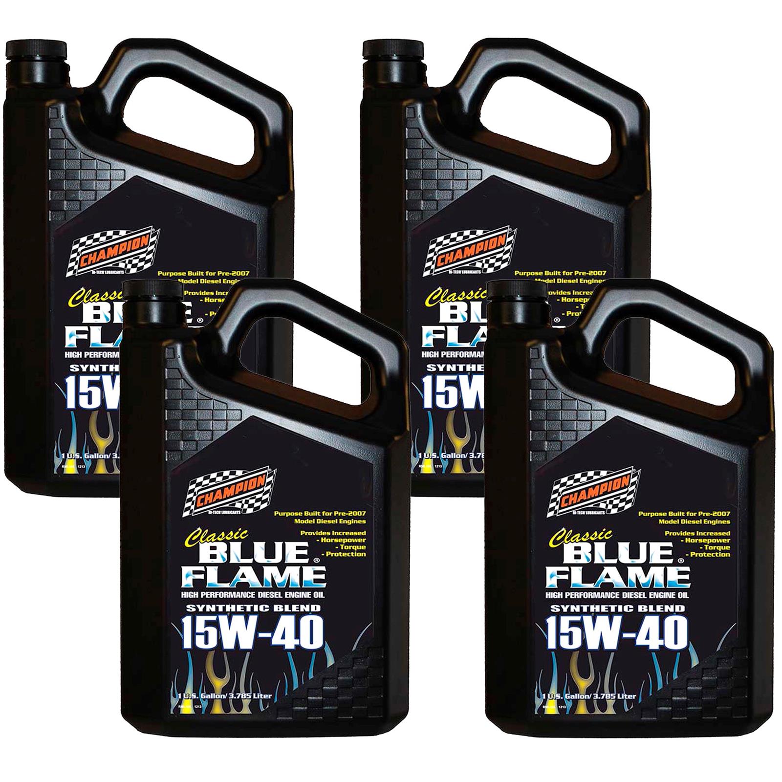Champion Racing 4359N Blue Flame Diesel Engine Oil, 15W40,4/1 Gal