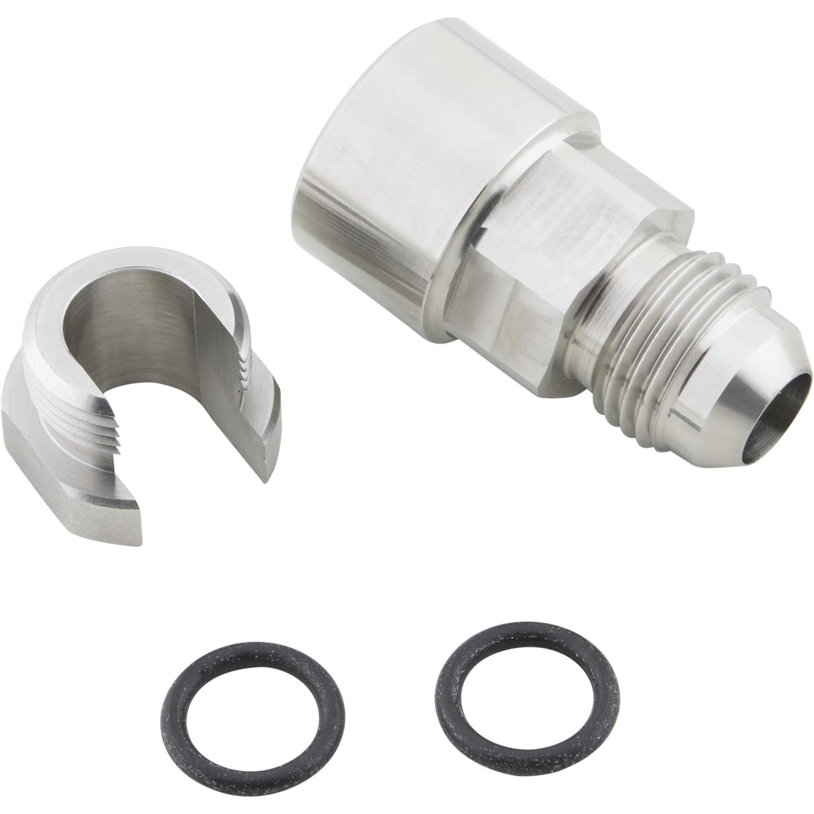 LS1/LT1 EFI Fuel Line Fitting, -6 AN Male to 3/8 Inch Female, SS