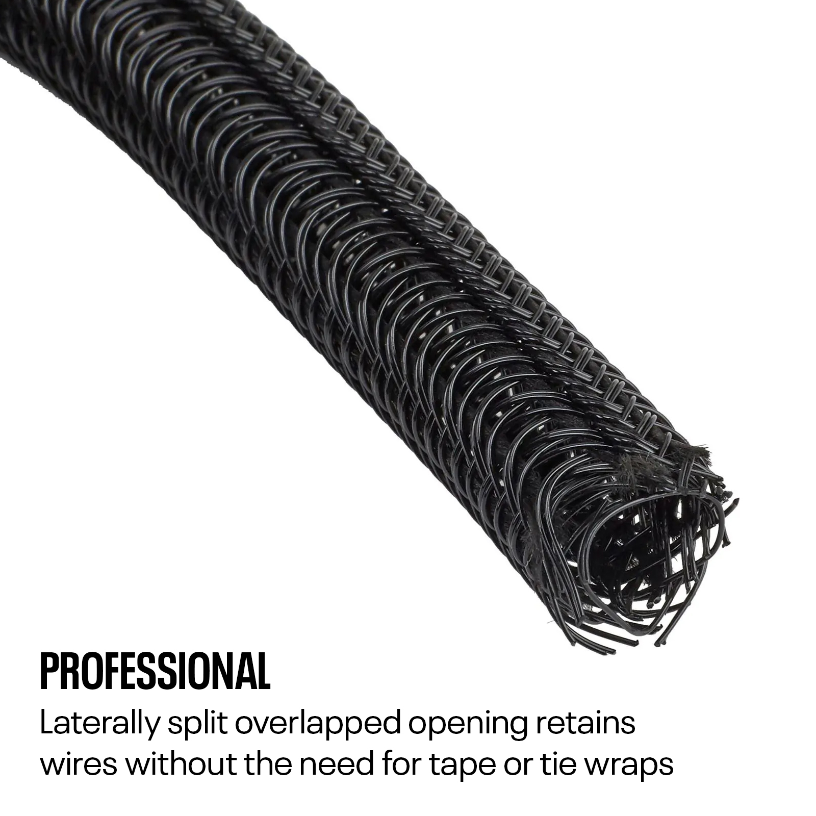 Braided Nylon Split Wire Loom Wrap, 1/2 Inch, 25 Foot Wire Sleeve
