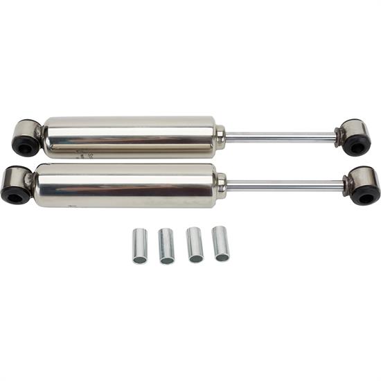 Speedway Short Gas-Filled Tube Shocks, Polished Stainless