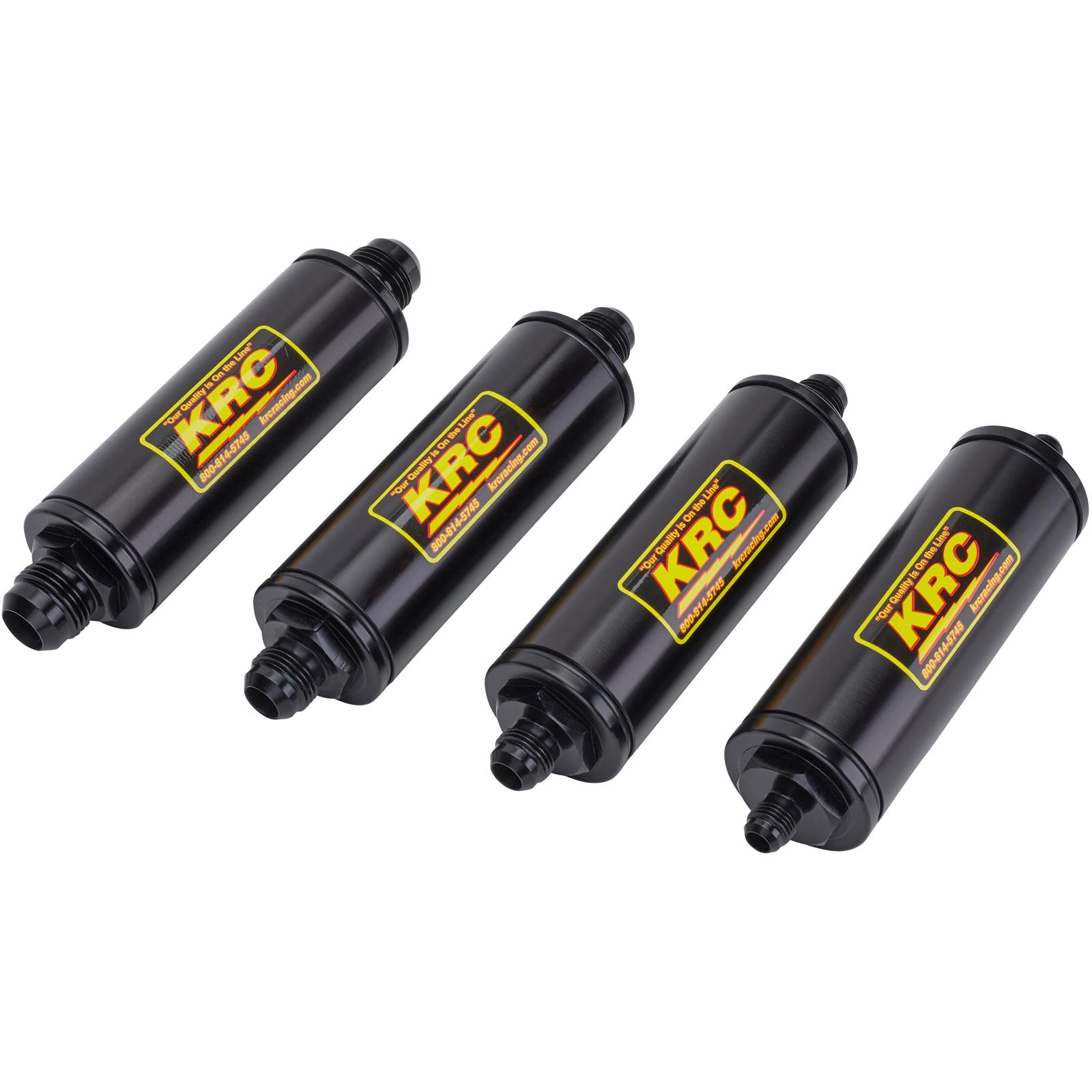 KRC Racing Short Stainless Steel Element Fuel Filter, 6 Inch