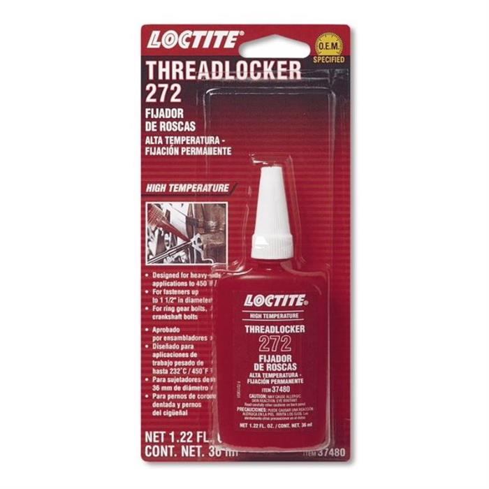 Loctite 492143 272 Red High Temperature Threadlocker Bottle, 36ML
