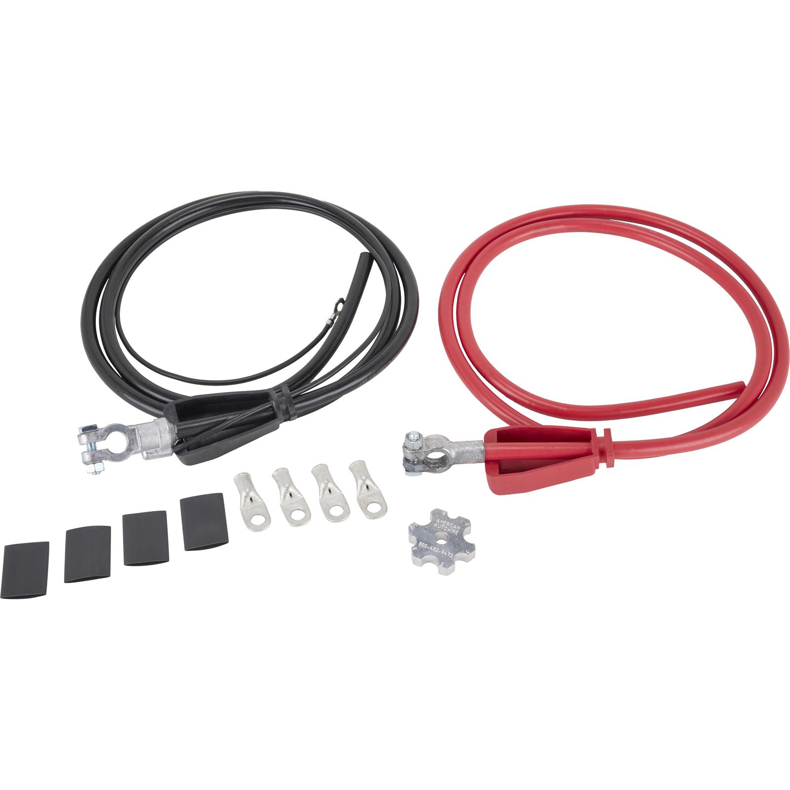 American Autowire 500725 Underhood Battery Cables, Top Post