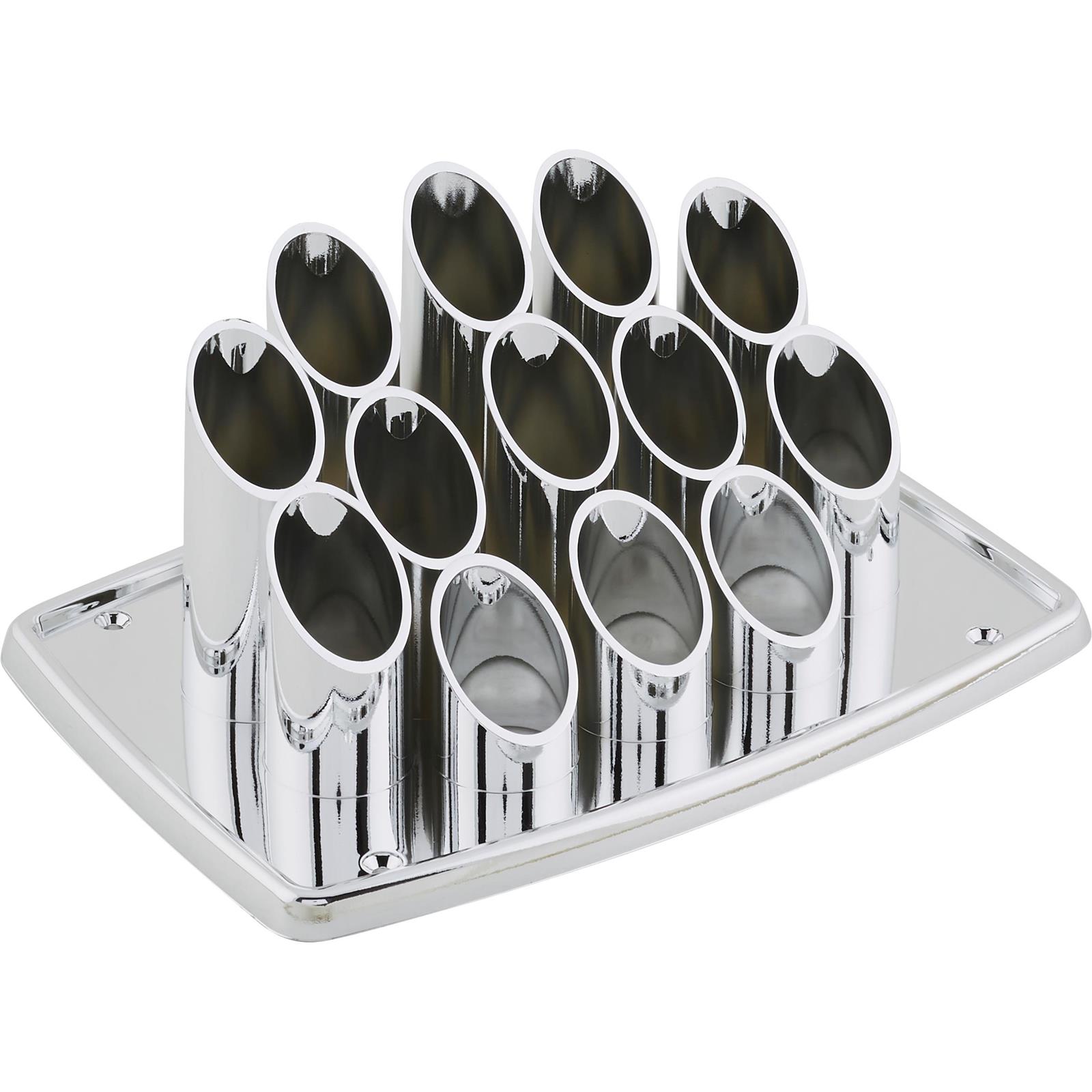 Chrome Plastic Pipe Organ Speaker Cover, 9 Inch