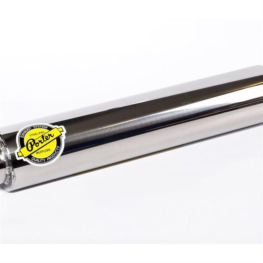 Porter Muffler SSPM40225 SS Standard Muffler, 2.25 Inch In/Out