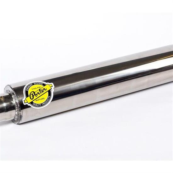 Porter Muffler SSPM40250 SS Standard Muffler, 2.50 Inch In/Out