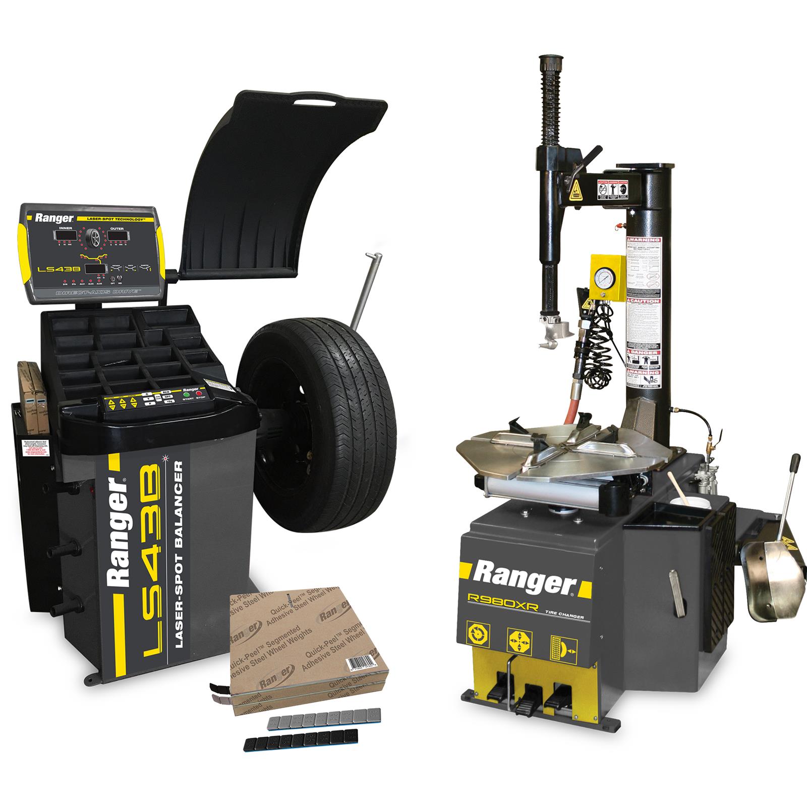 Ranger 5140128 Tire Changer R980XR, Balancer LS43B, Plus Weights