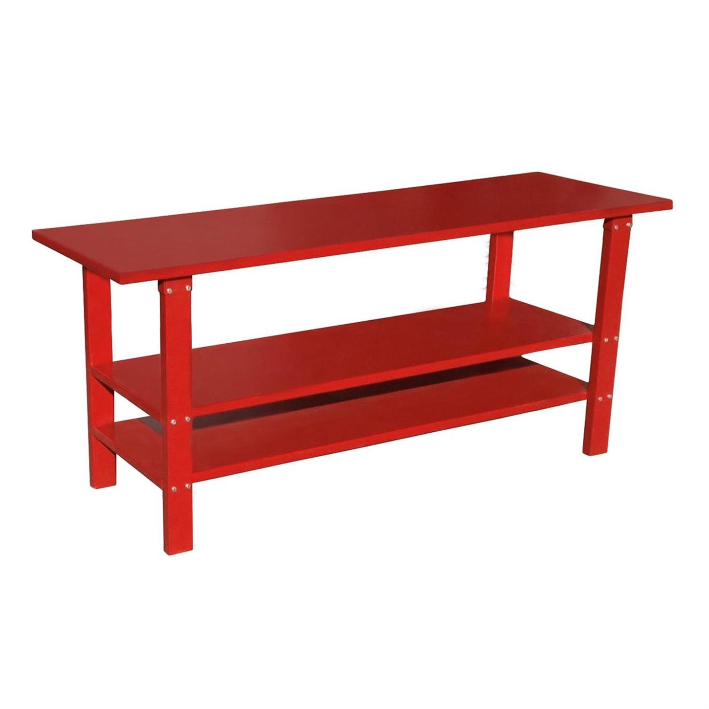 Ranger 5145335 Heavy Duty Work Bench, 2 Shelf, Gloss Red