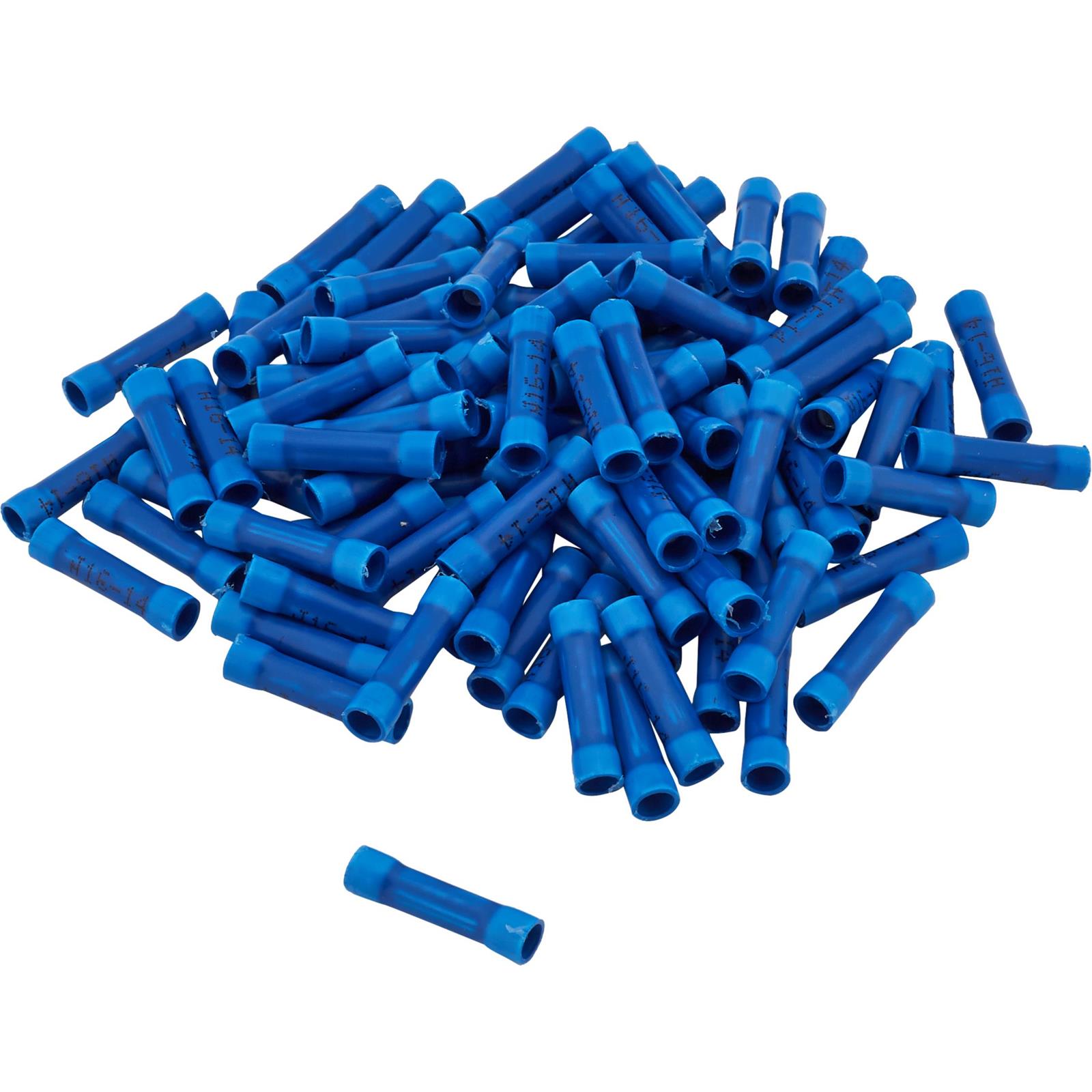 Blue Vinyl Butt Connectors, 16-14 Gauge