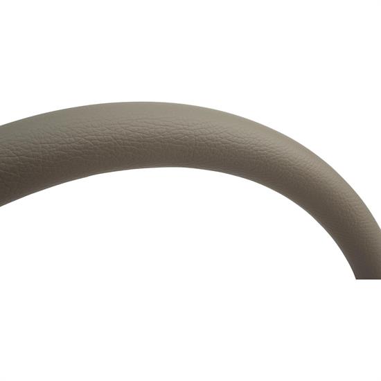 Grey Leather Steering Wheel Wrap