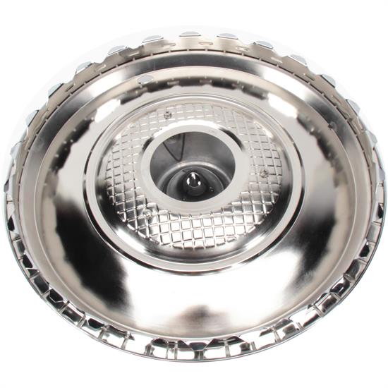 15 Inch Nomad Hubcap, Chrome, Stainless Steel