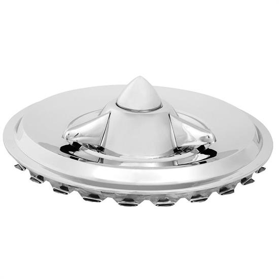 15 Inch Nomad Hubcap Set/4, Chrome, Stainless Steel
