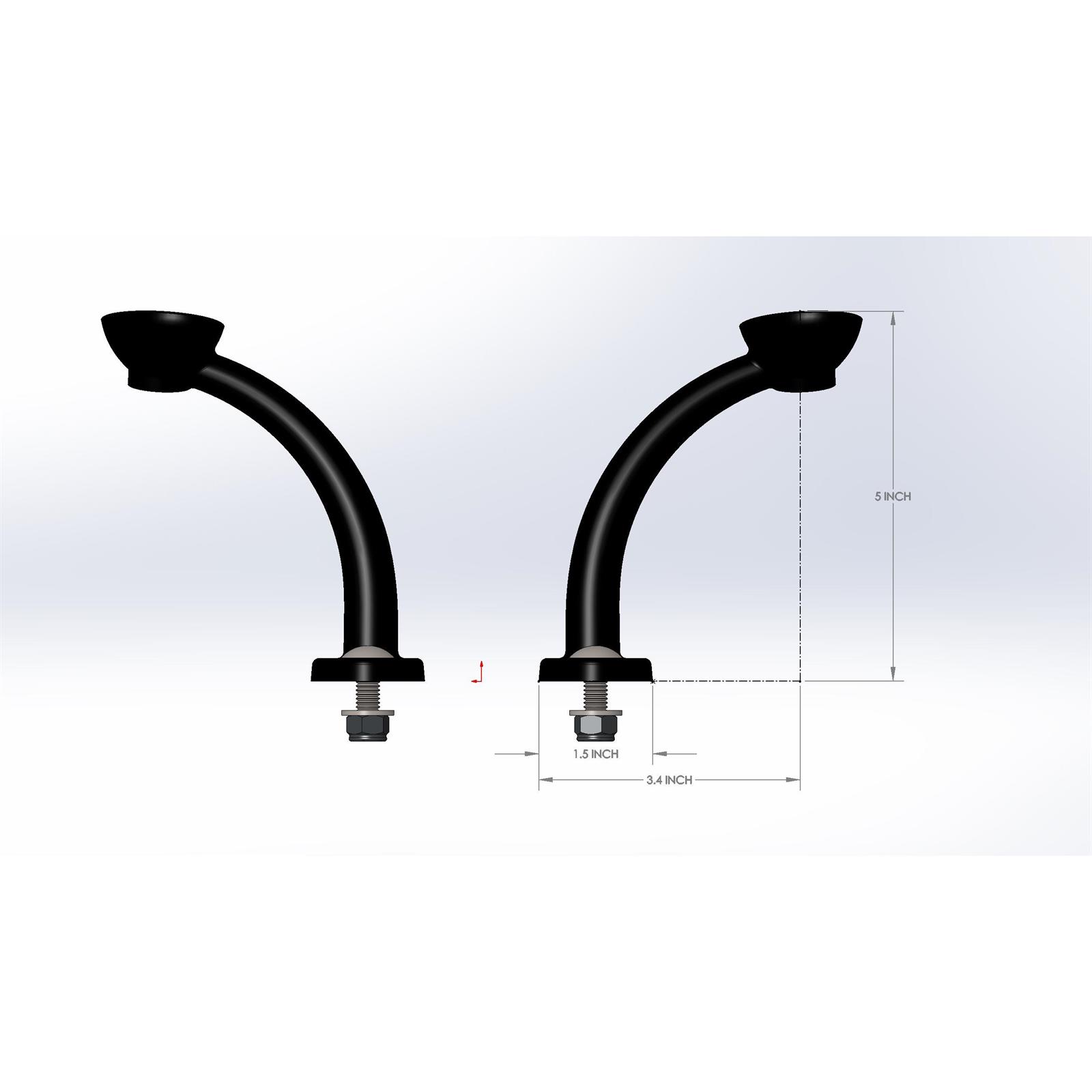 Speedway Black Highboy Headlight Mounts