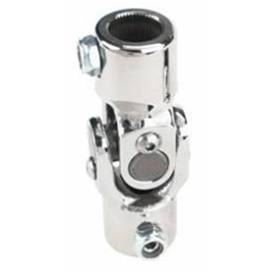 Sweet Mfg Chrome Steering U-Joint, 1 In-48 Spline to 3/4 DD, GM Column