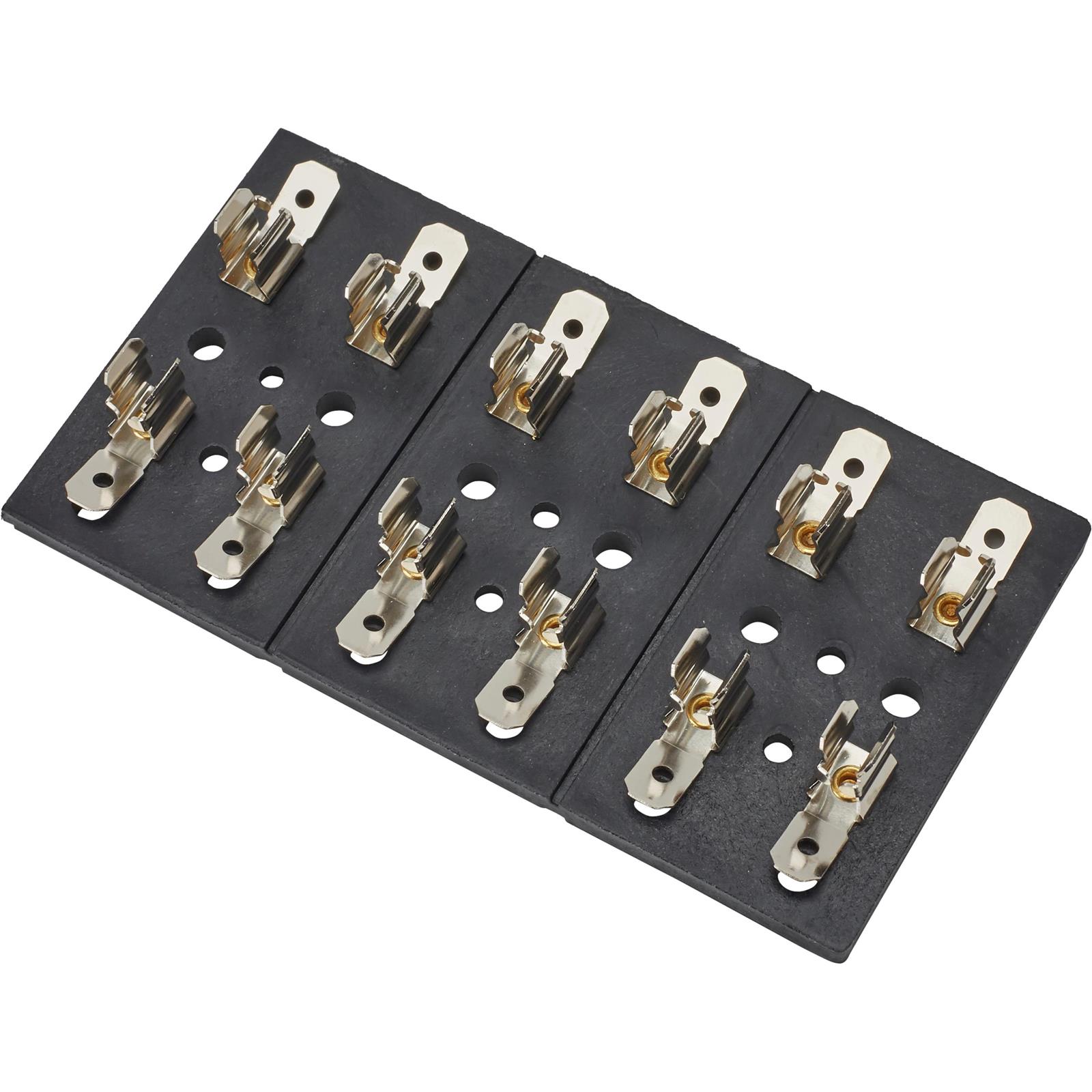 6 Fuse Holder, Glass Fuses