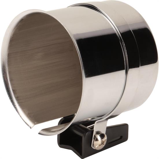 Tachometer Mounting Cup for 3-1/8 and 3-3/8 Inch Gauges, Chrome
