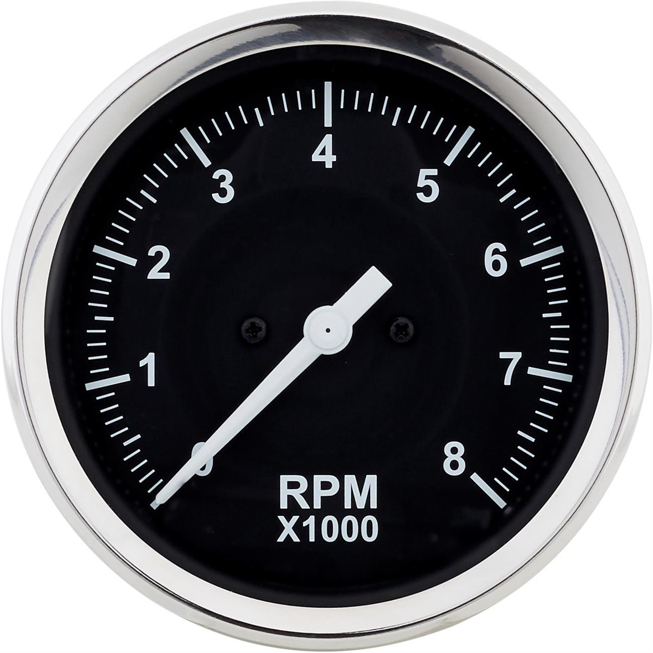 Speedway Black 3-3/8 Inch Electric Tachometer