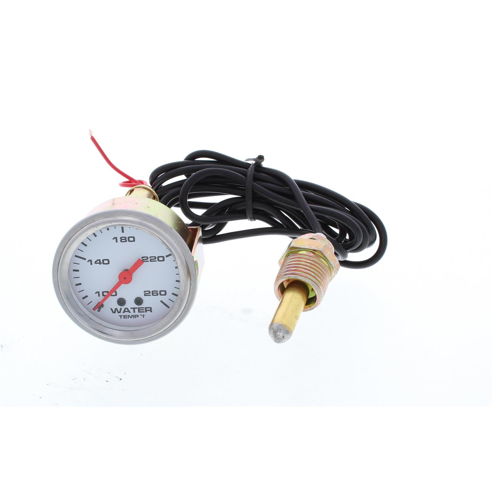 Speedway Mechanical Water Temperature Gauge, 2-1/16 Inch, White