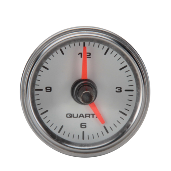 Speedway White Face Dash Clock, 2-1/16 Inch