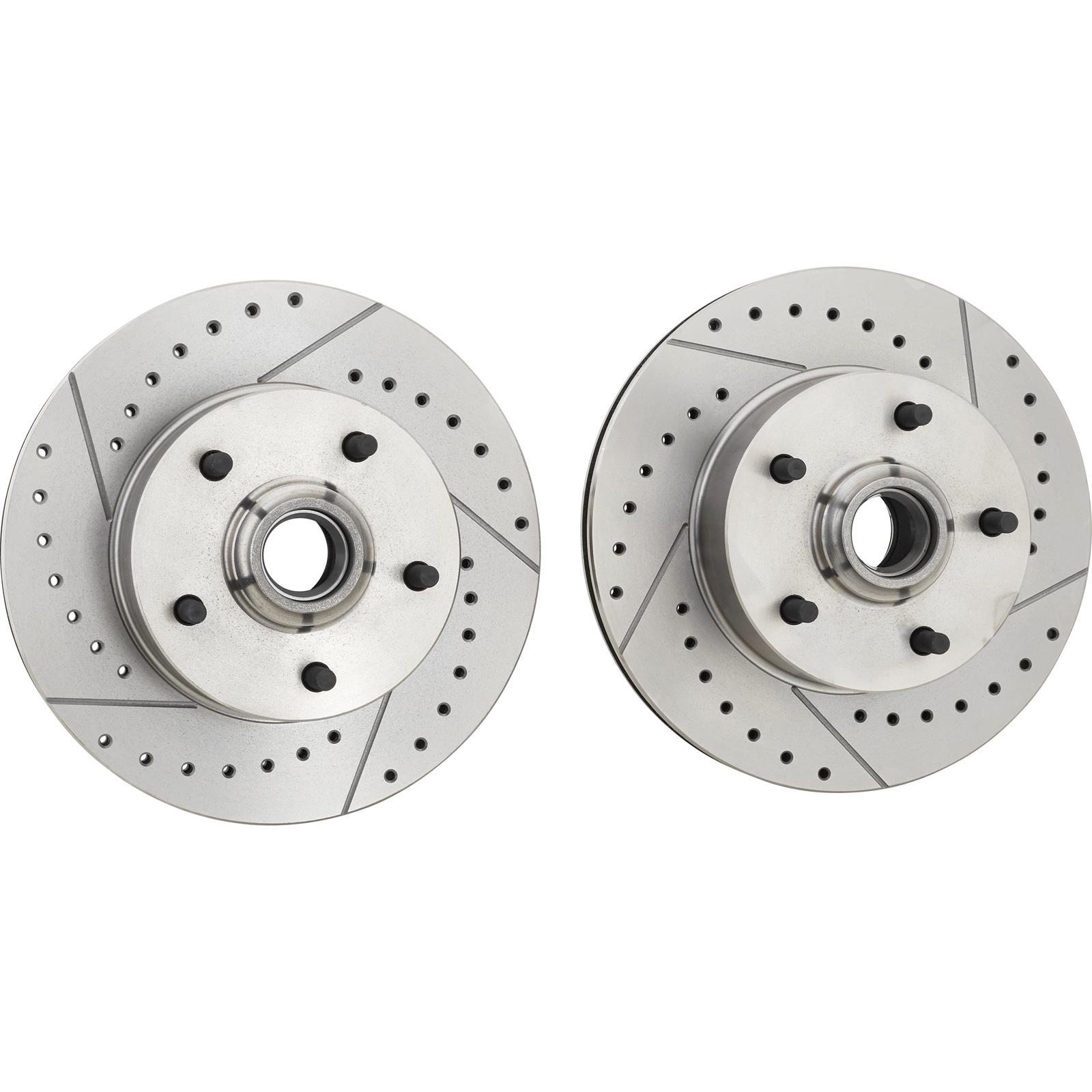 69-72 GM Drilled and Slotted Brake Rotors, 11 In., 5 on 4 3/4 BP