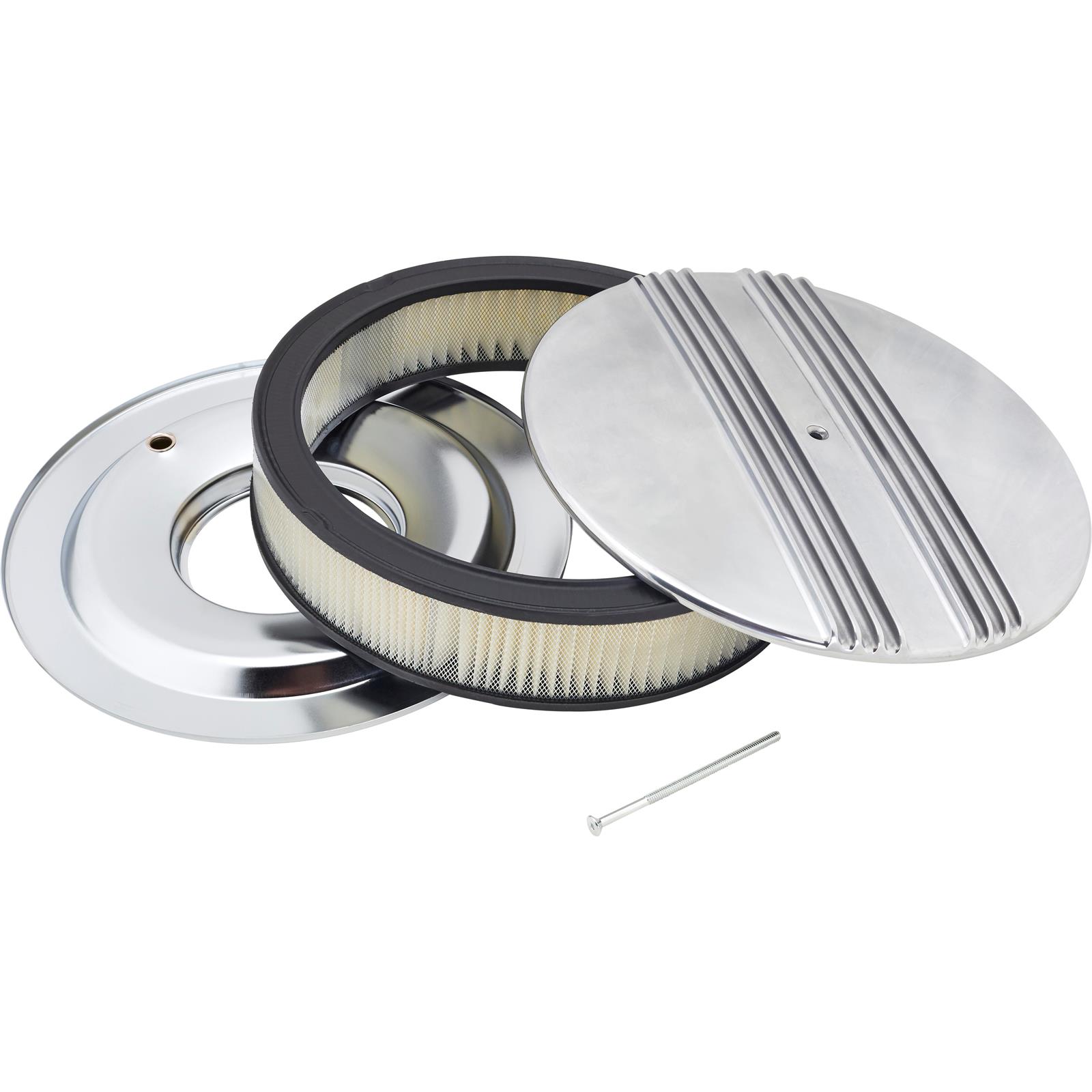 Speedway Round Double Finned Air Cleaner, 14 Inch