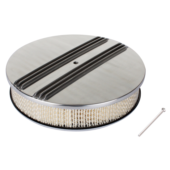 Speedway Round Double Finned Air Cleaner, 14 Inch