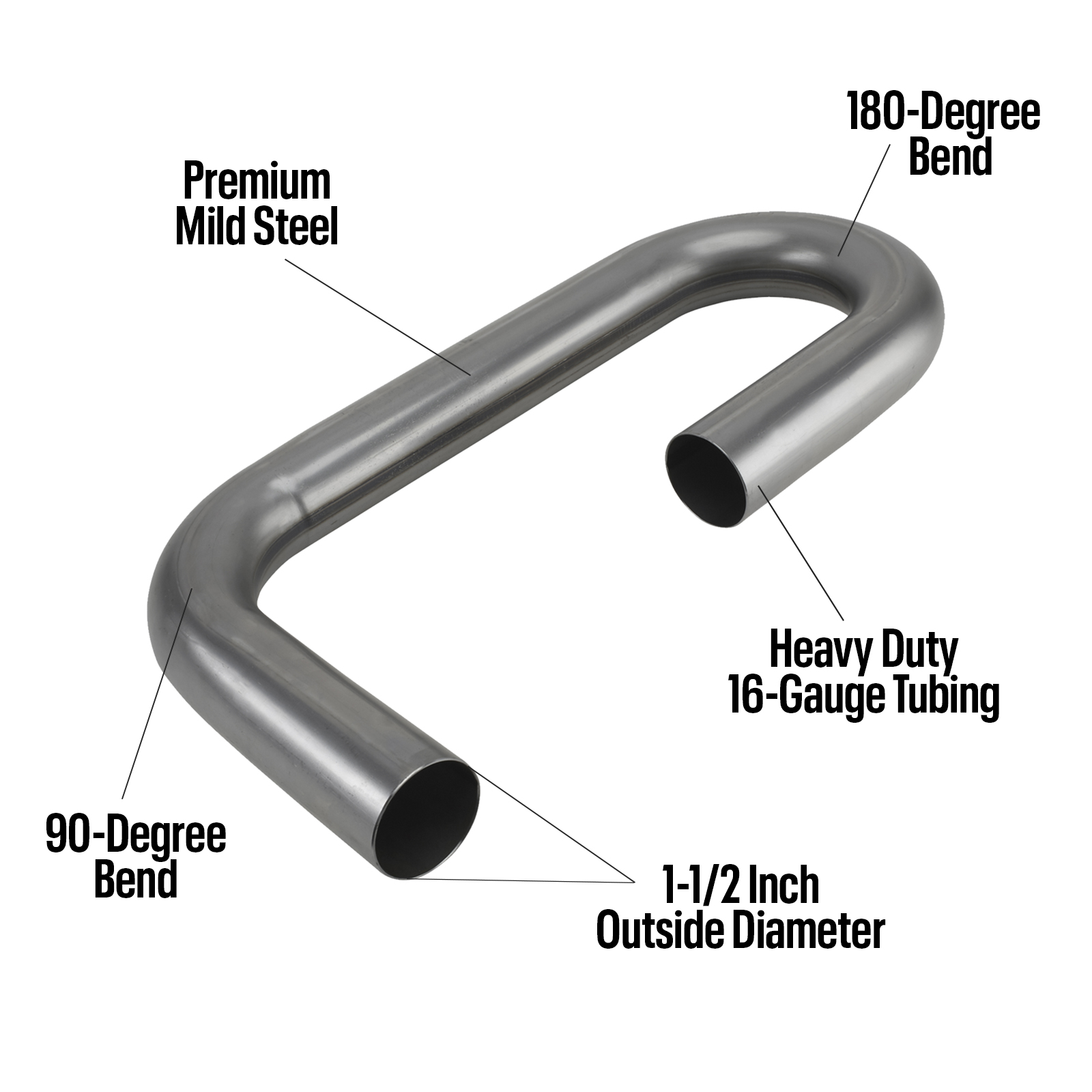 Combo Exhaust Pipe Mandrel Bend/Header Tubing, Mild Steel | eBay