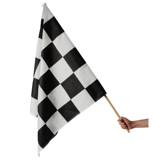 Speedway Race Track Checkered Flag, 36 x 36 Inch