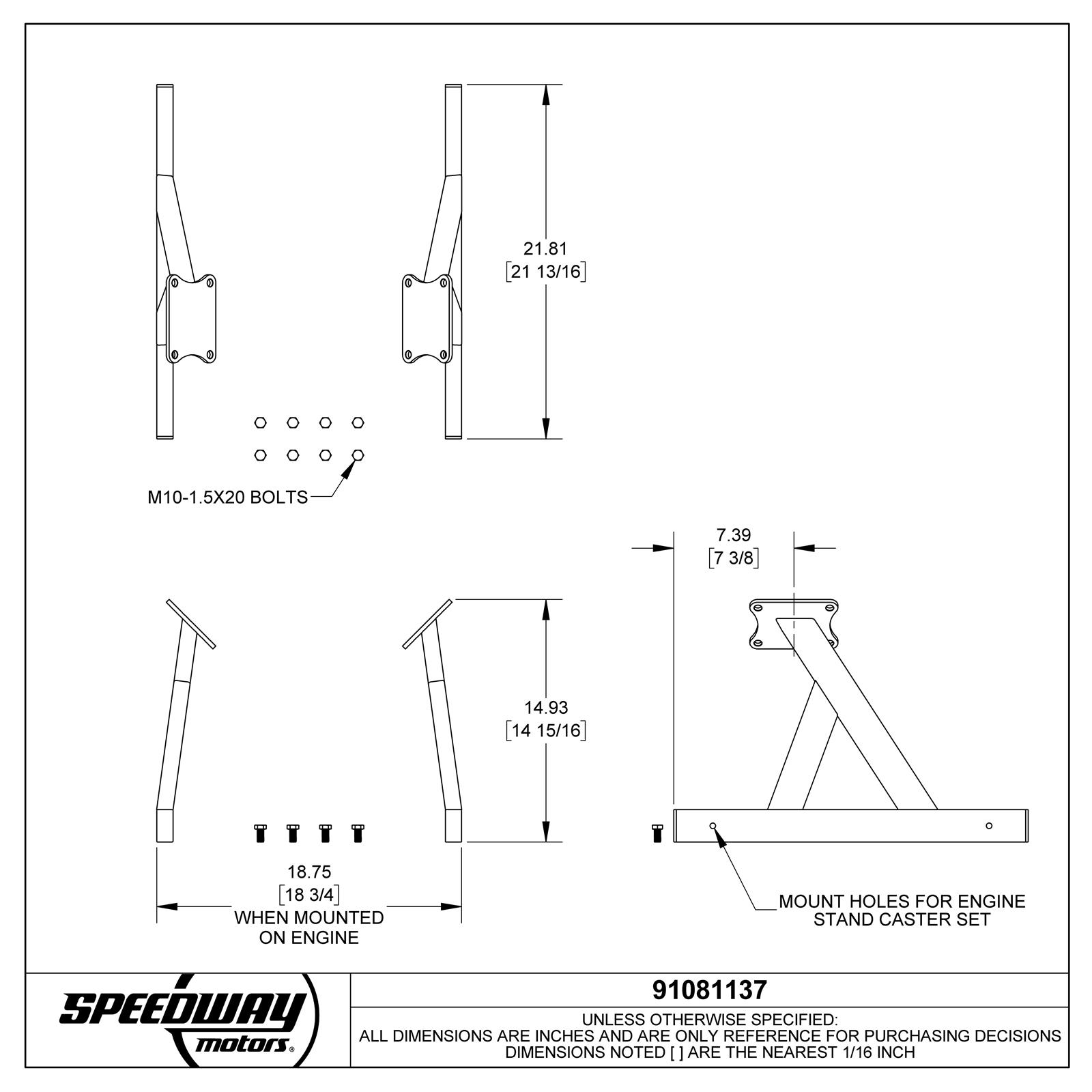 Speedway GM LS Fits V8 Engine Storage Stand | eBay