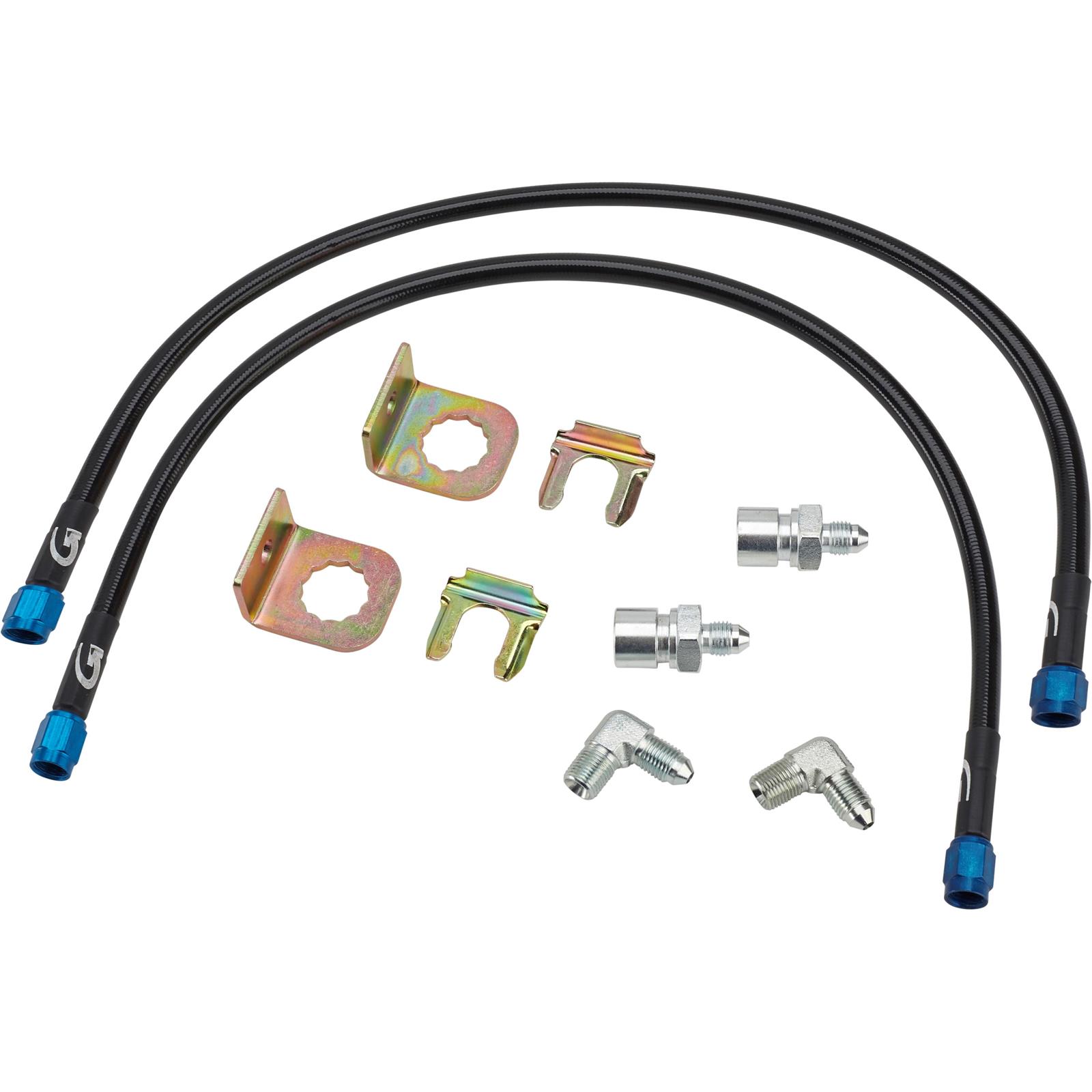 Kevlar 90 Degree End Brake Hose Kit, 1955-57 Chevy with FDL