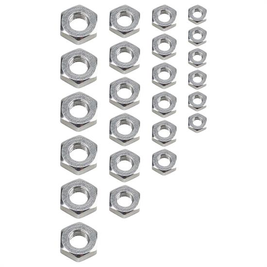 Speedway Aluminum Jam Nuts, Left-Hand Master Assortment