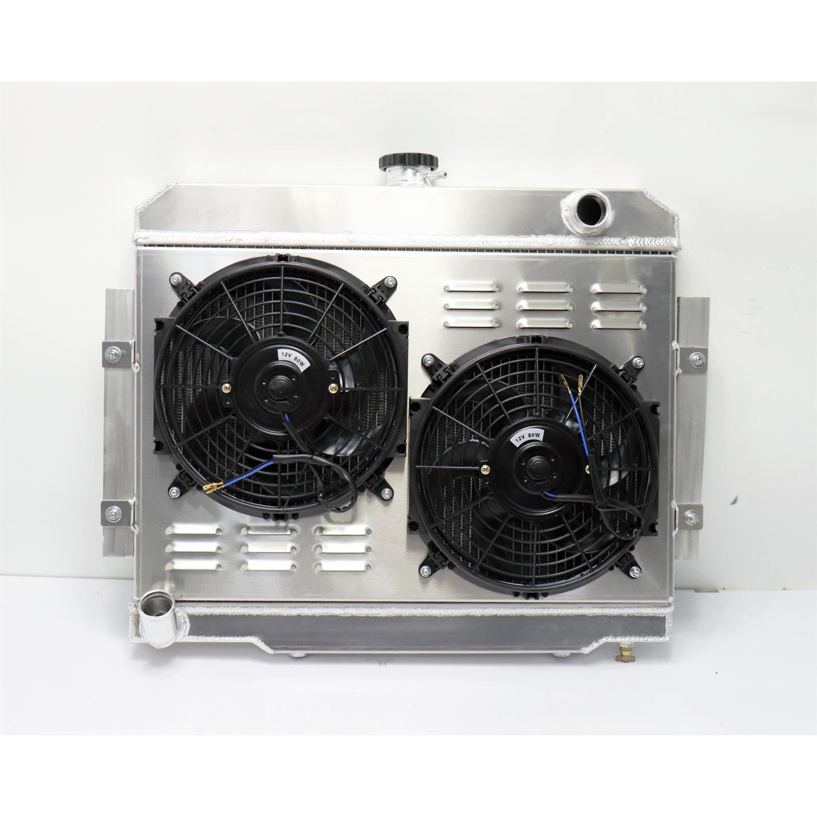 Aluminum Dodge/Plymouth/Mopar 24 x 21 In Dual Fan Radiator