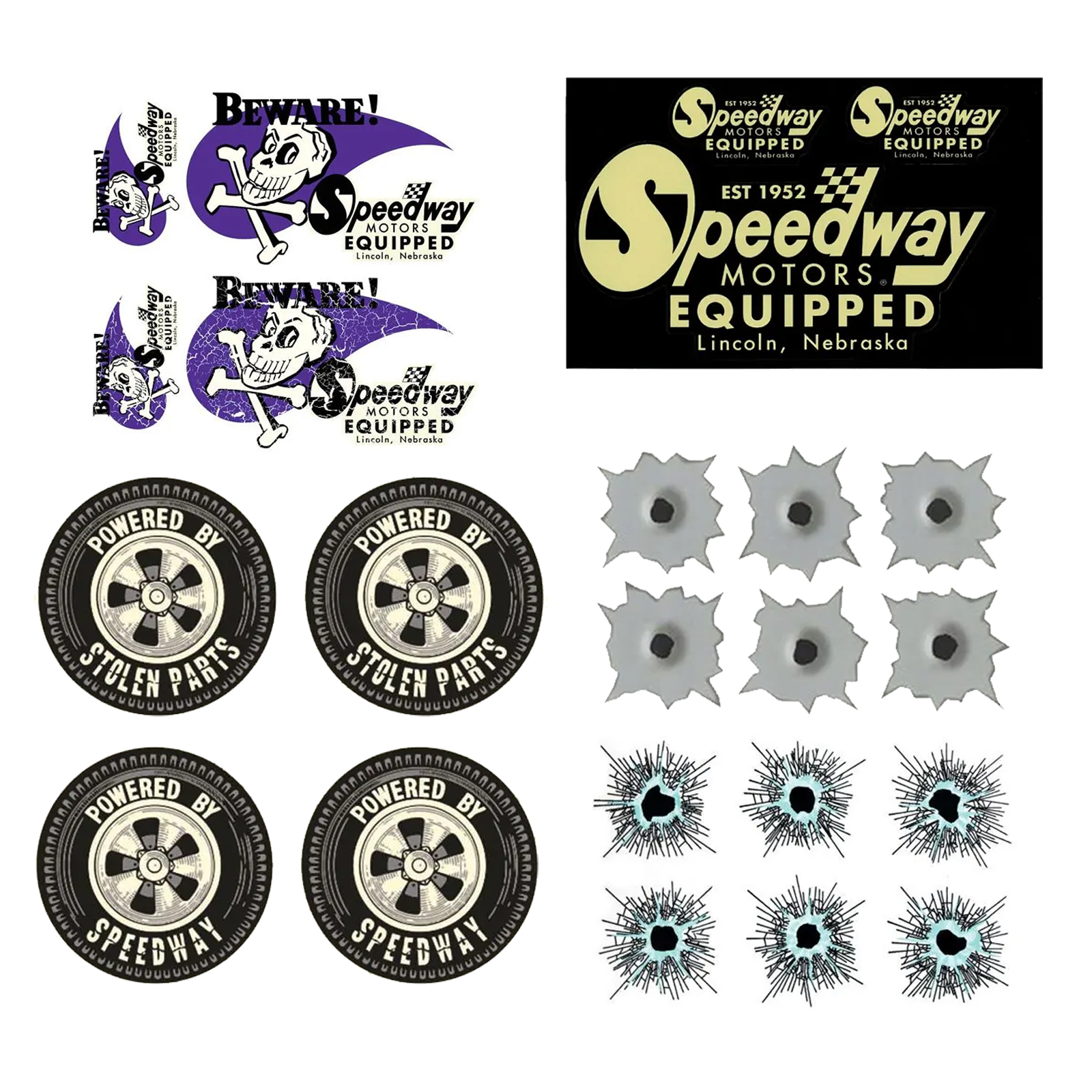 Speedway Motors Deluxe Decal Collector Set