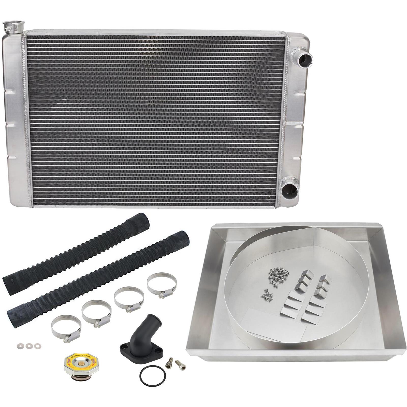 Speedway Modified Radiator & Fan Shroud Kit, 26 Inch, Double Pass