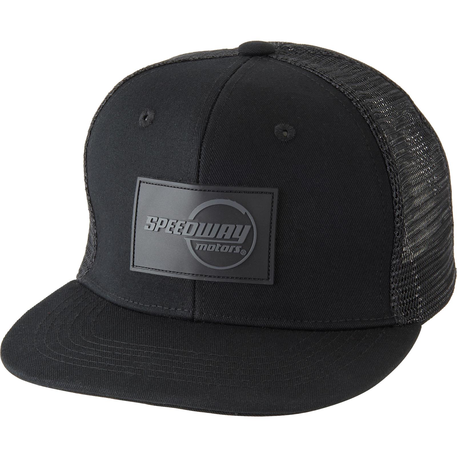 Speedway Motors Rubber Patch Black Flat Bill Hat