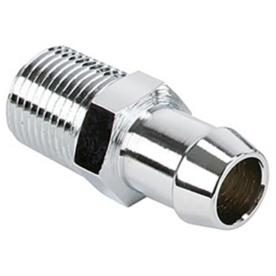 Short Chrome/Long Aluminum Heater Hose Fitting Kit, 5/8 Inch Hose