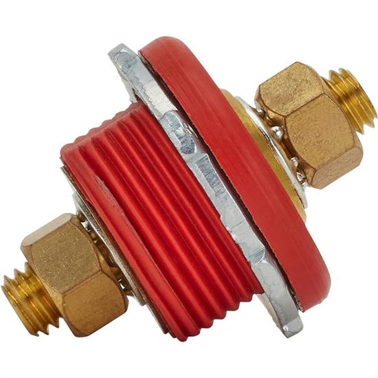 Remote Battery Cable Firewall Bulkhead Connectors, Red and Black