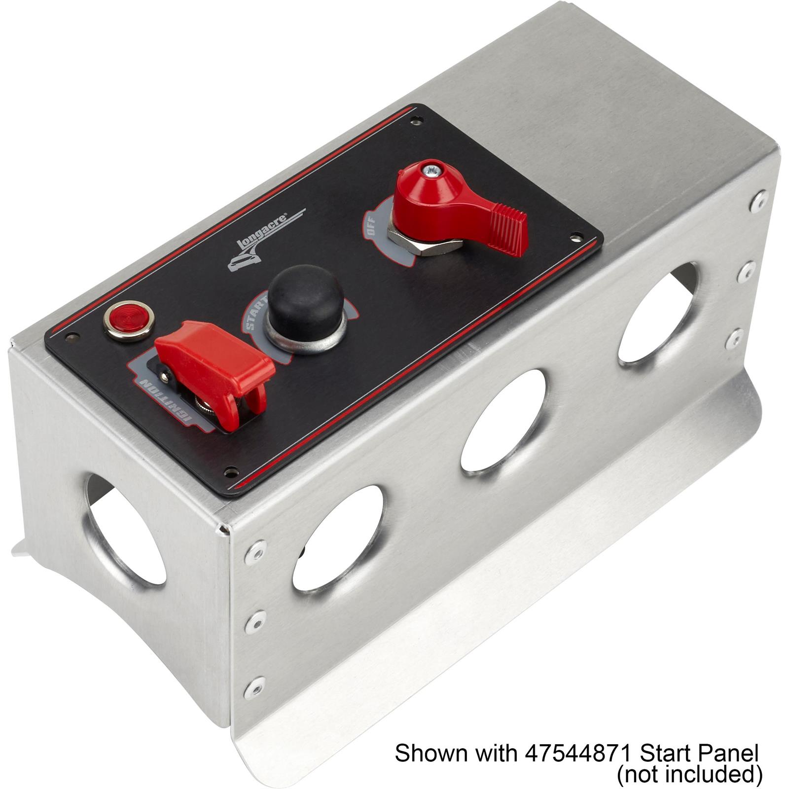 Fabricated Aluminum Race Car Center Console with Panel Cut-Out