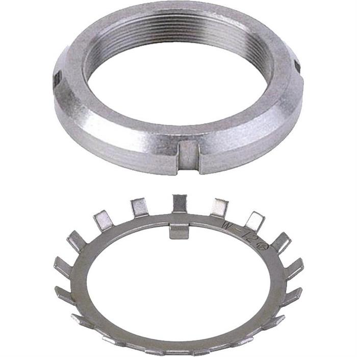 Grand National Hub Spanner Nuts w/Retaining Lock Set, Size 12, RH