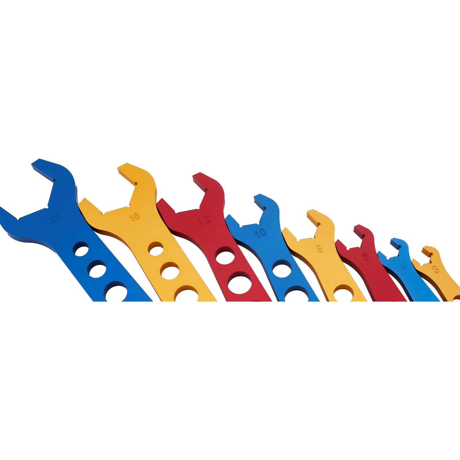 Speedway Aluminum AN Fitting Wrench Set, 8-Piece