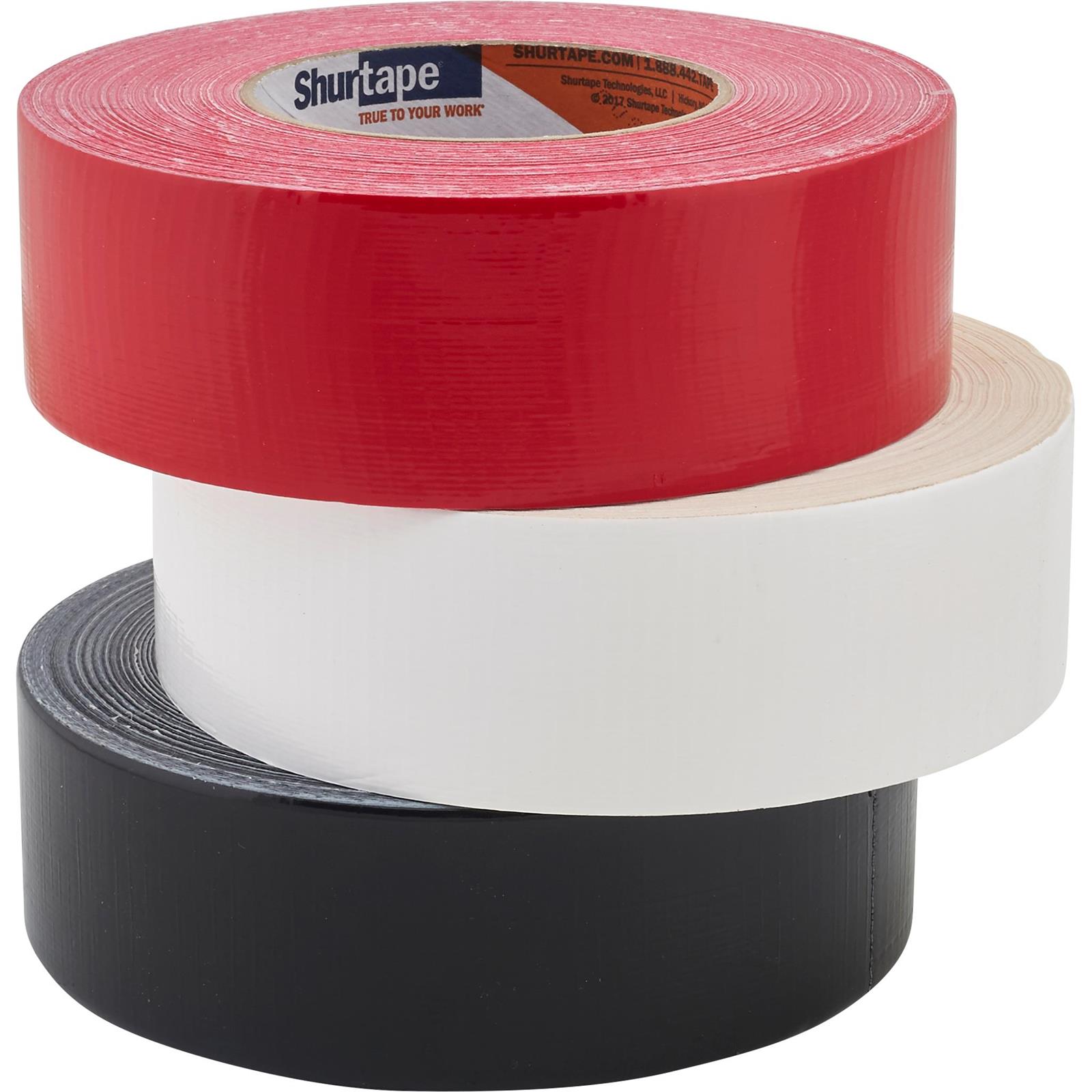Jumbo Size Premium Race Tape Variety Set, 180FT Rolls-Red/Blk/Wht