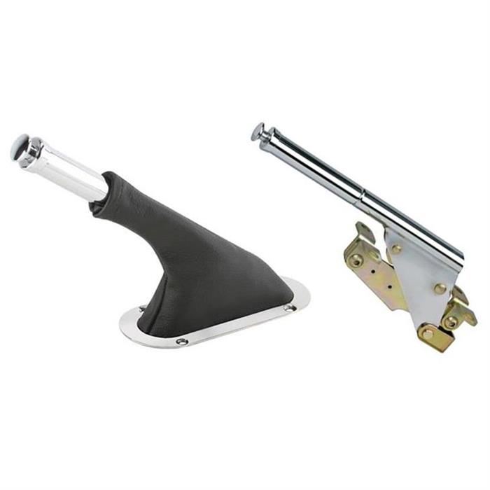 Lokar EHB-7000F Floor Mount Hand Emergency Brake/Boot Kit, Chrome