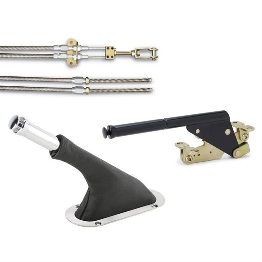 Lokar XEHB-7000F Floor Mount Hand Emergency Brake/Cable Kit,Black