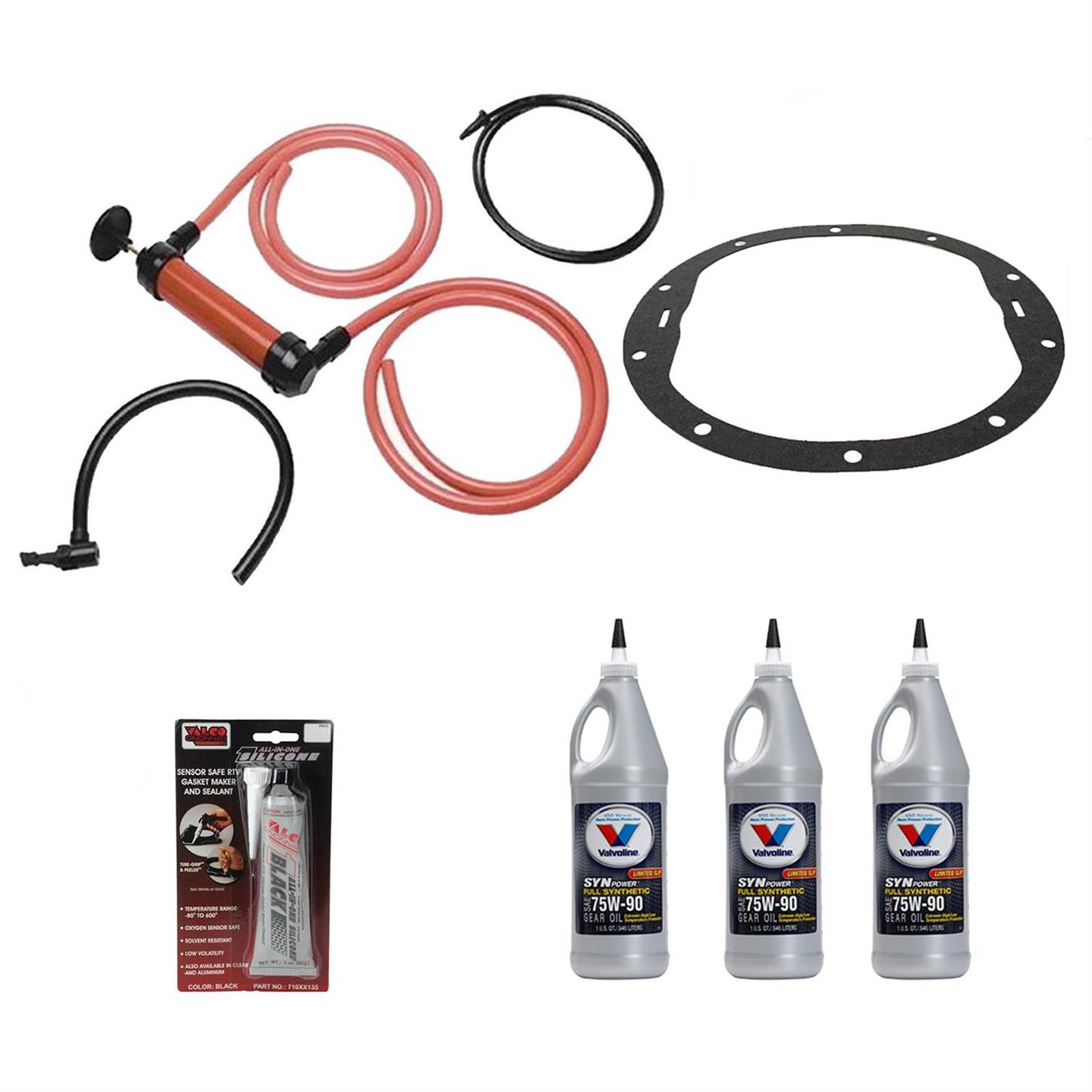 Valvoline VV975 75W90 Synpower Gear Oil Change Kit, 8.2/8.5 Inch