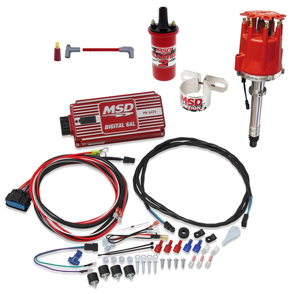 MSD 85561 Chevy Billet Distributor Ignition Kit, 6425/8202/31229