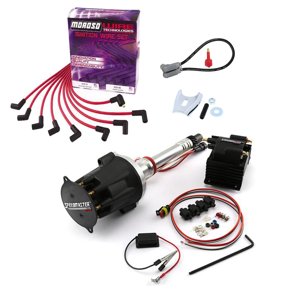 Speedmaster 1-385-001 Black Distrib. Ignition Kit, Chevy 350-454