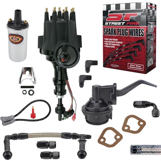 SBF 289/302 Ready-to-Run Ignition/Fuel Delivery Kit, -6AN, Black