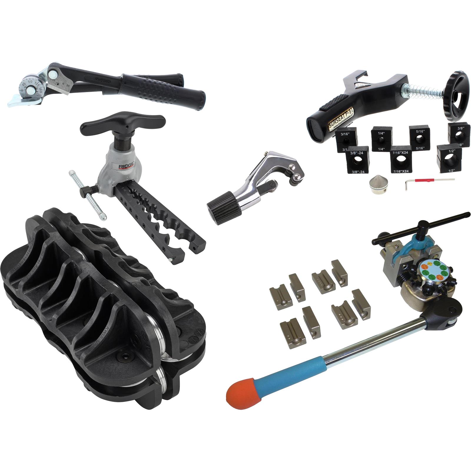 Deluxe Hard Line Tool Kit, Cut/Bend/Flare, 3/16 Inch